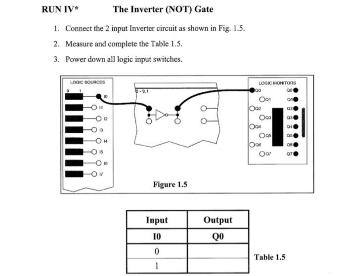 Solved 1. Connect the 2 input Inverter circuit as shown in | Chegg.com