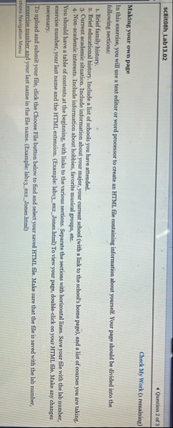 Solved scaltosh_Lab13.02Question 2 ﻿of 3Check My Work (1 | Chegg.com