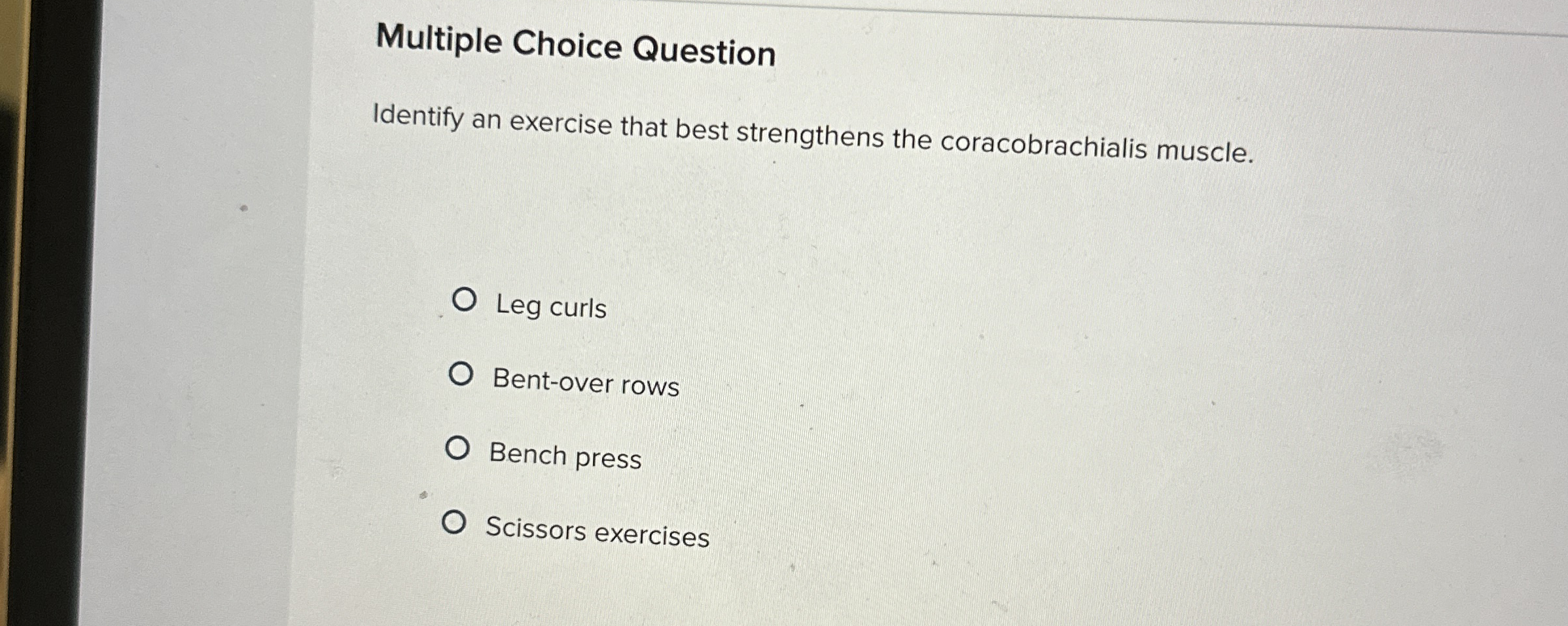 Solved Multiple Choice QuestionIdentify an exercise that | Chegg.com