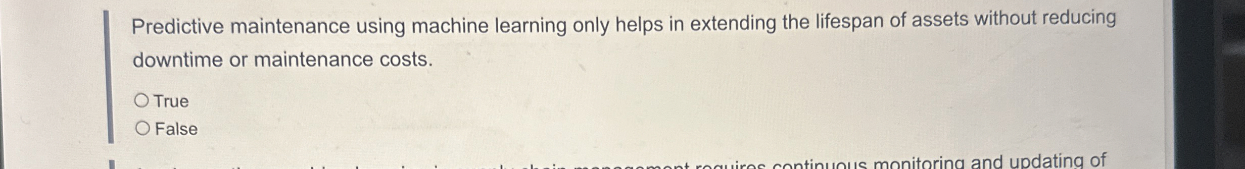 Solved Predictive maintenance using machine learning only | Chegg.com