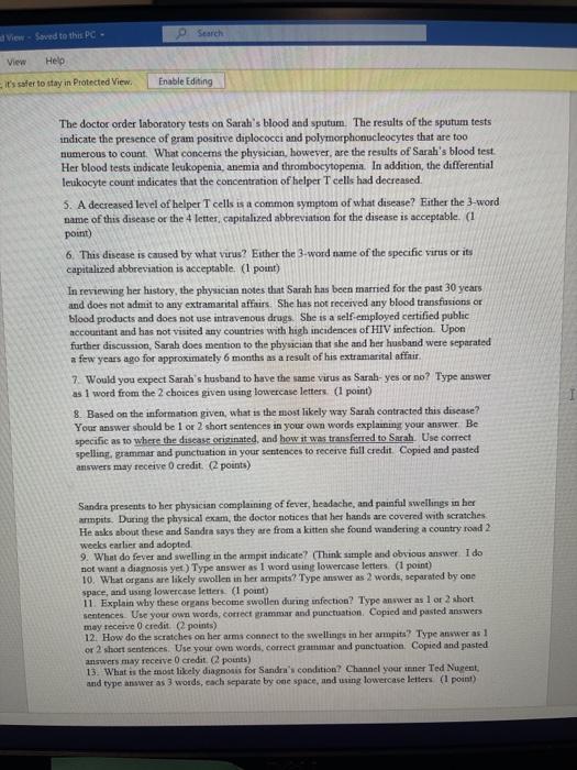Solved Help saler to stay in Protected View Enable Editing | Chegg.com