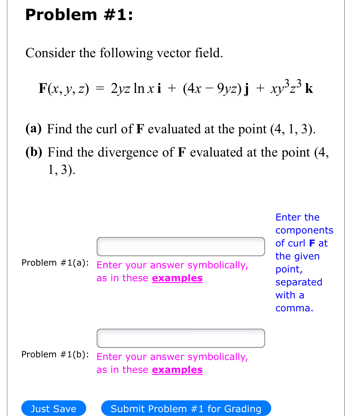 Solved Problem #1:Consider the following vector | Chegg.com