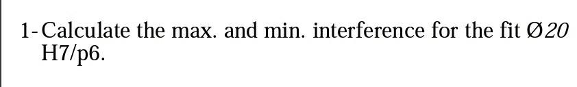 Solved 1- Calculate the max. and min. interference for the | Chegg.com
