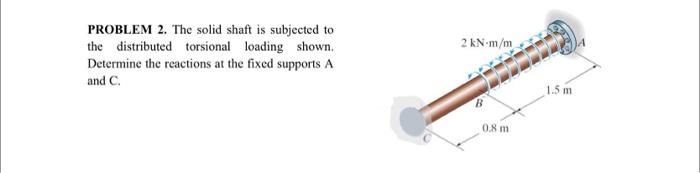 Solved PROBLEM 2. The solid shaft is subjected to the | Chegg.com