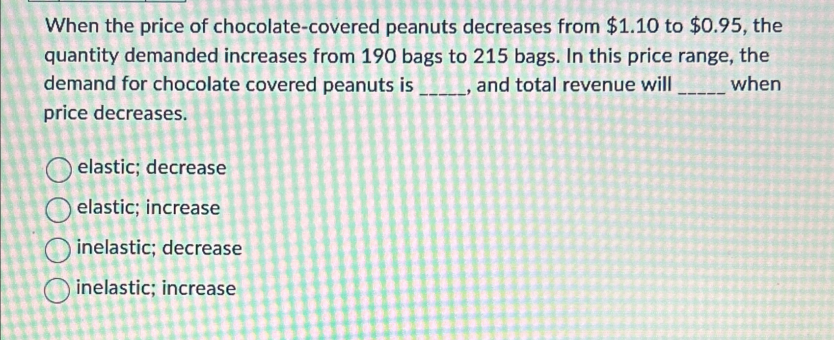 Solved When the price of chocolate-covered peanuts decreases | Chegg.com