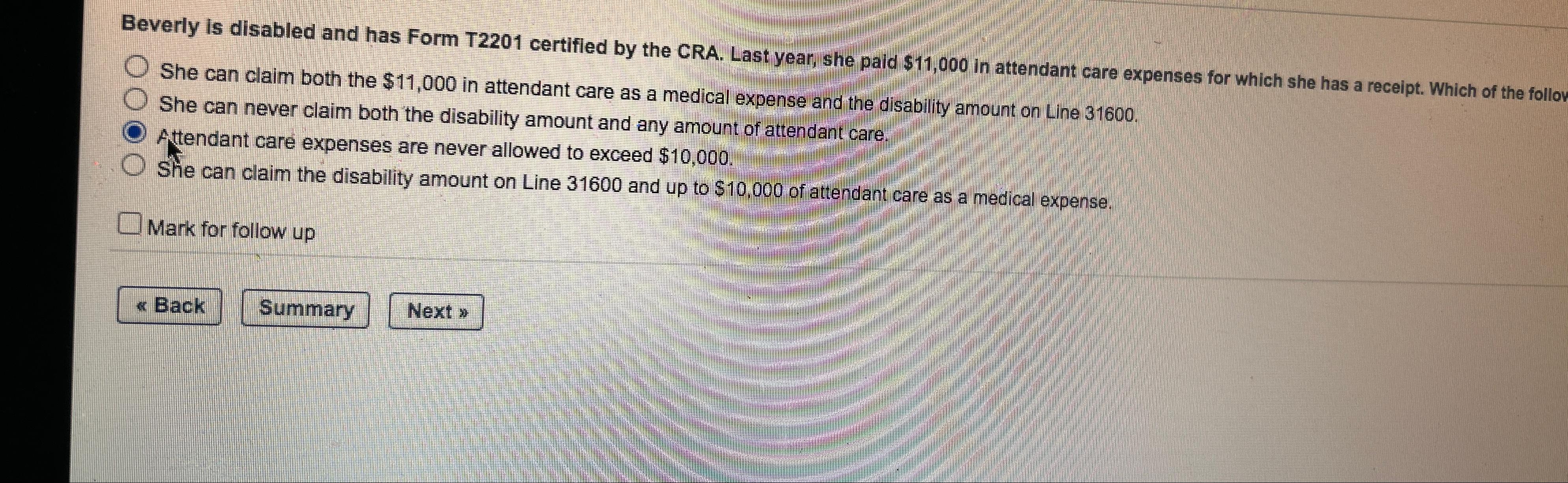 Solved Beverly Is disabled and has Form T2201 ﻿certifled by | Chegg.com