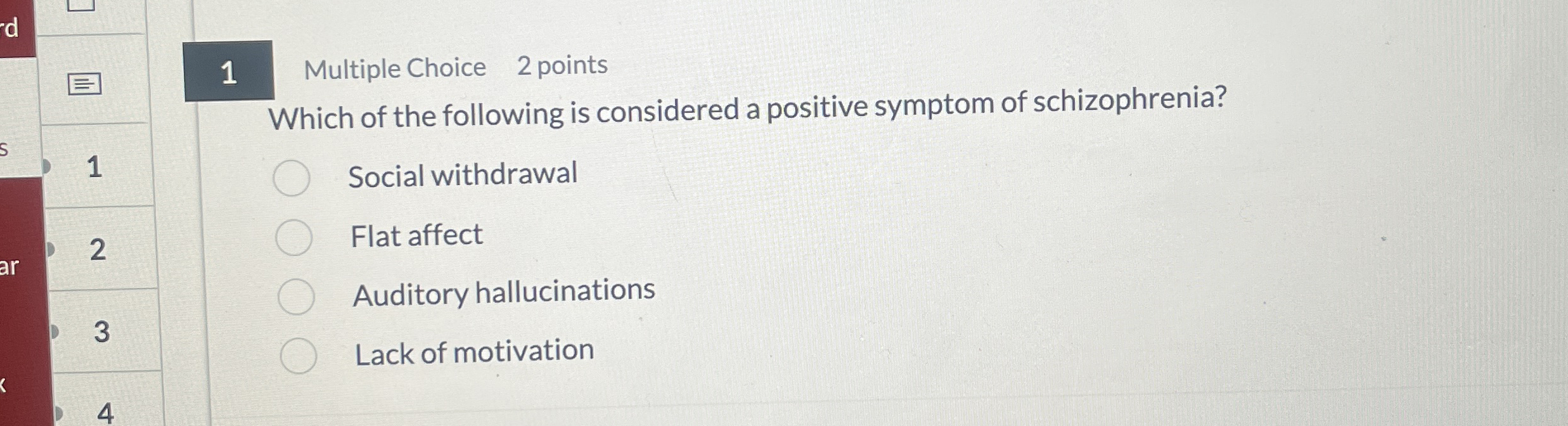 Solved 1Multiple Choice2 ﻿pointsWhich of the following is | Chegg.com