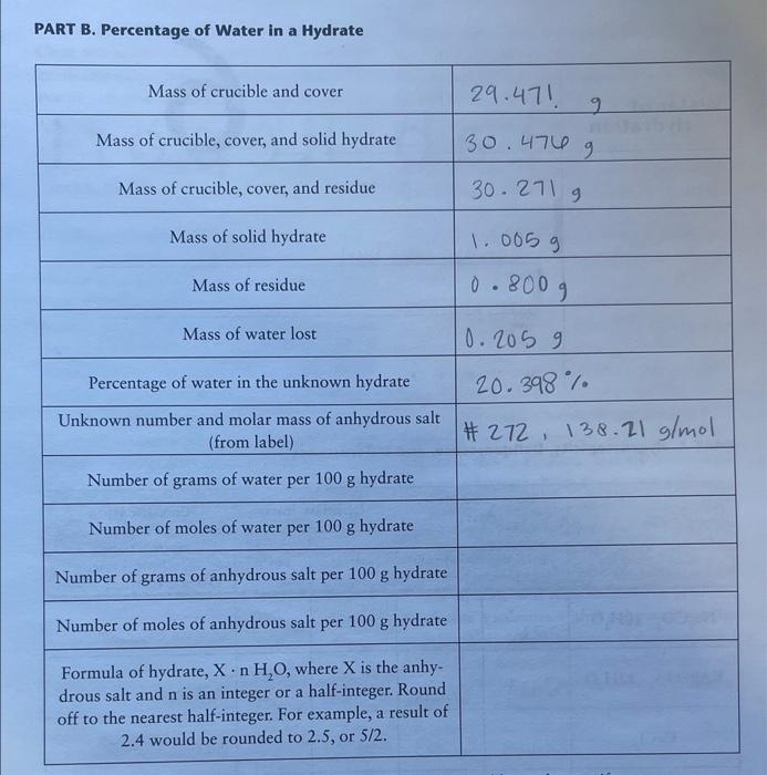 Solved Q: Please fill in the last 5 columns of the chart | Chegg.com