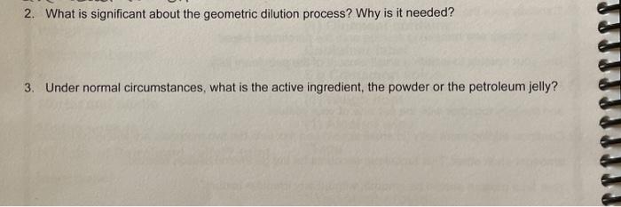 Solved 2. What is significant about the geometric dilution | Chegg.com