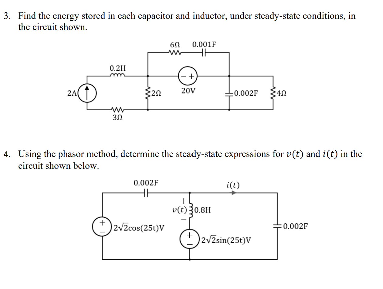 Solved Find the energy stored in each capacitor and | Chegg.com