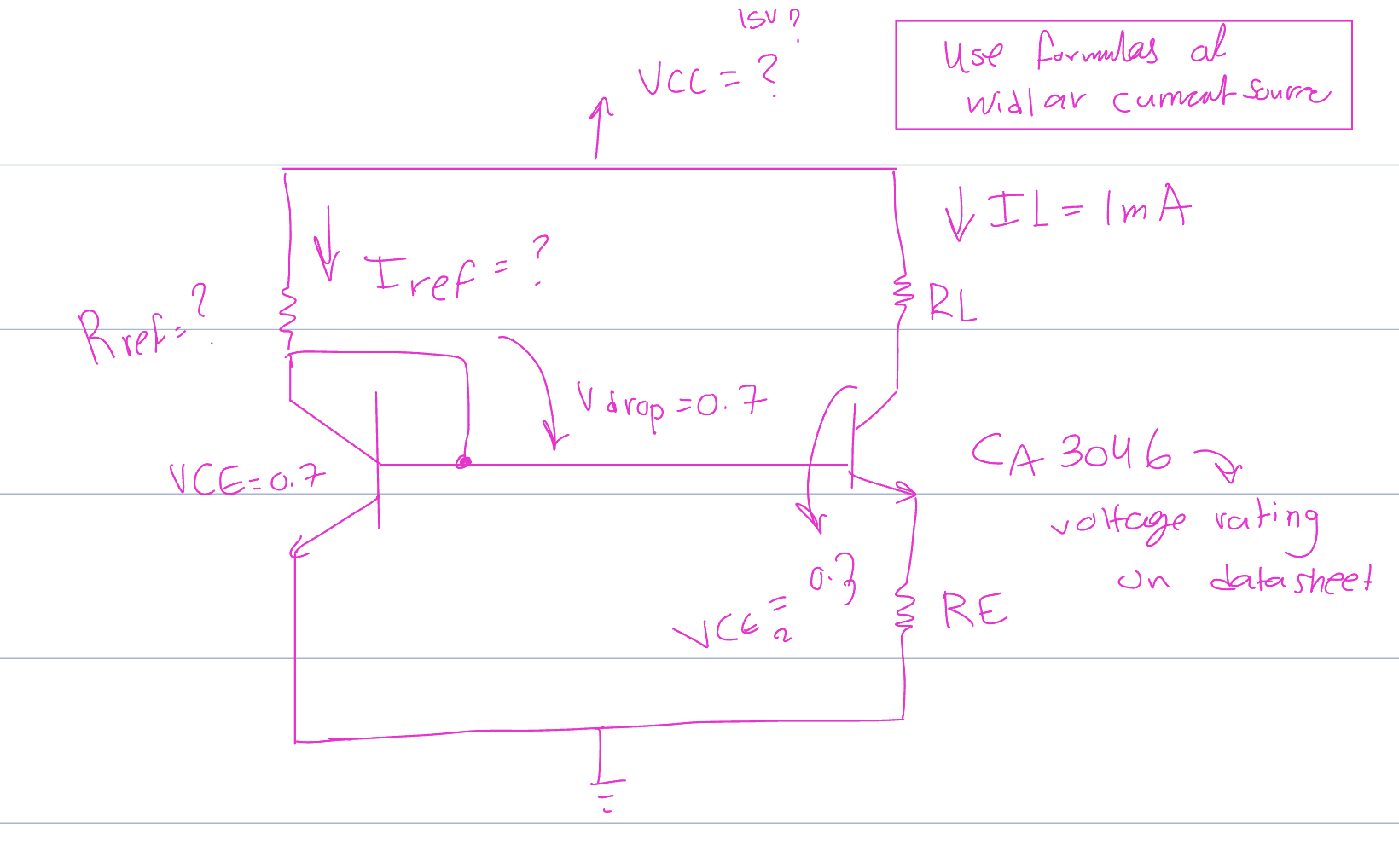 Solved Design a constant current source ( ﻿widlar current | Chegg.com