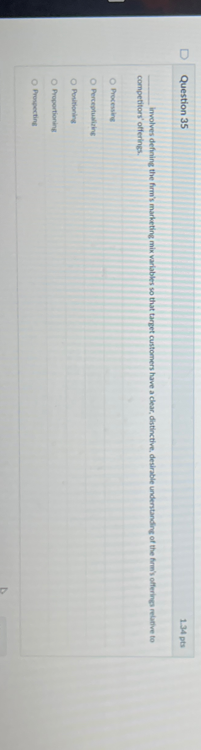 Solved Question 351.34 ﻿ptsinvolves defining the firm's | Chegg.com