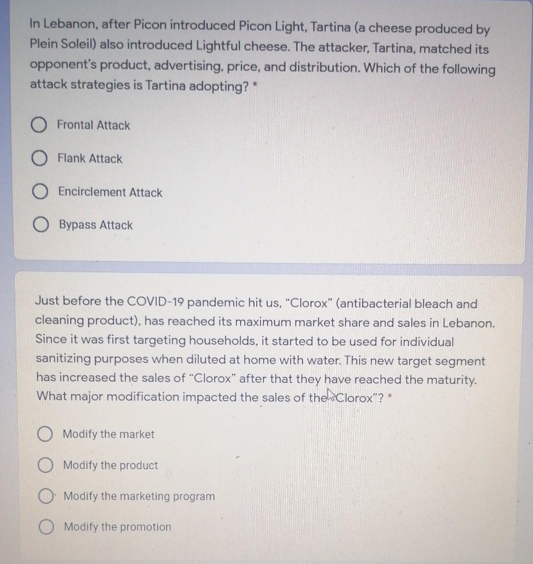 Solved In Lebanon, after Picon introduced Picon Light, | Chegg.com