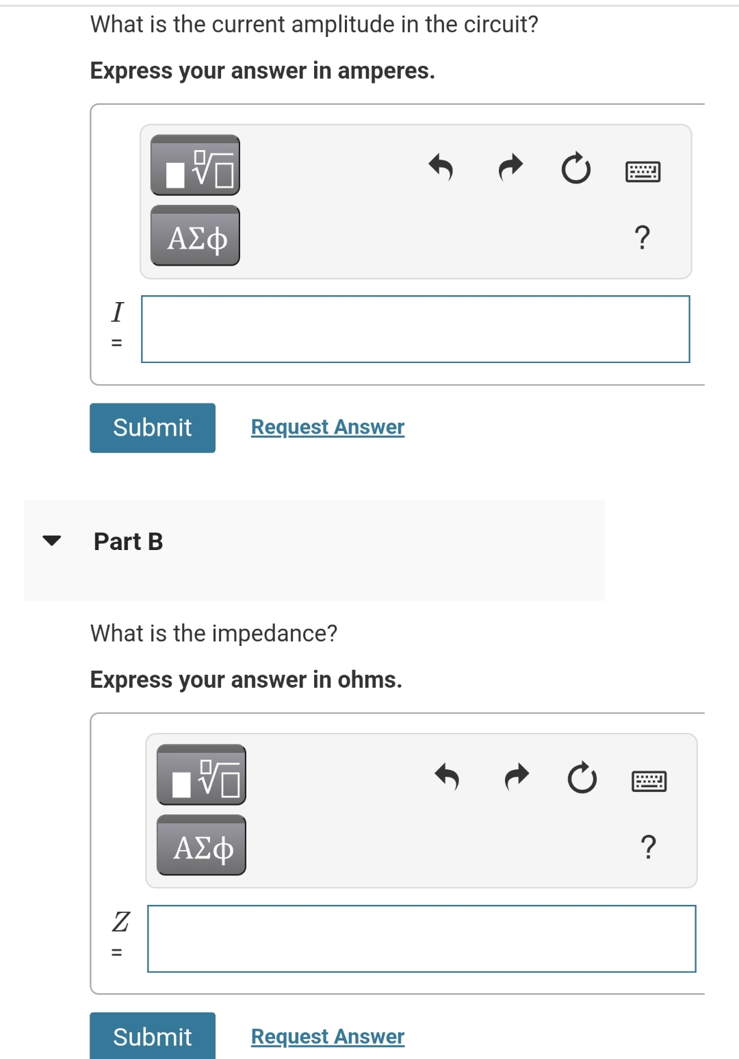 Solved In an L-R-C series circuit, the source has a voltage | Chegg.com
