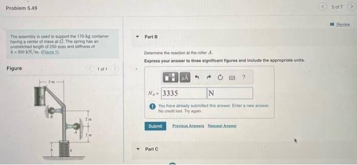 Solved The assembly is used to support the 170−kg container | Chegg.com
