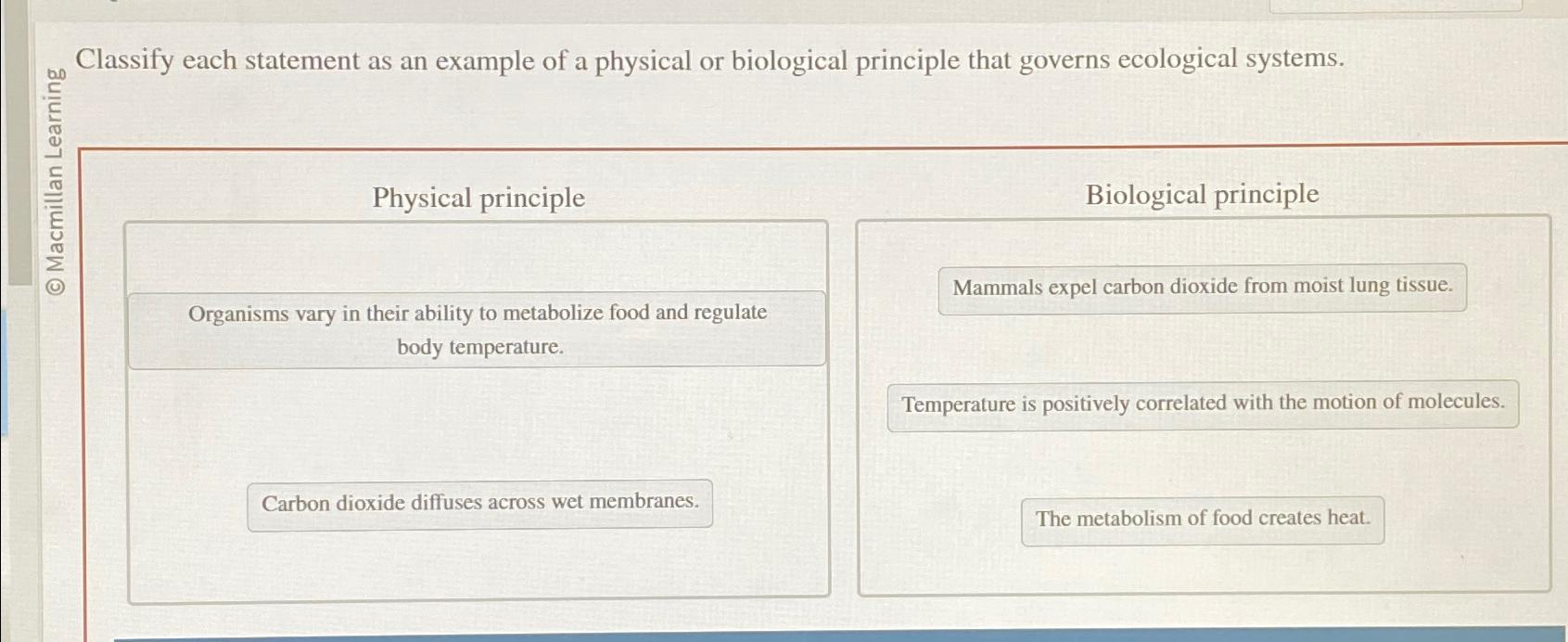 Solved Classify each statement as an example of a physical | Chegg.com