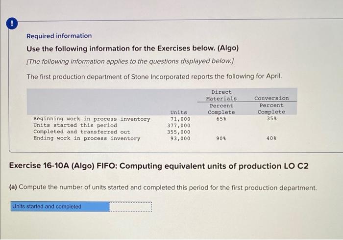 Solved Required information Use the following information | Chegg.com