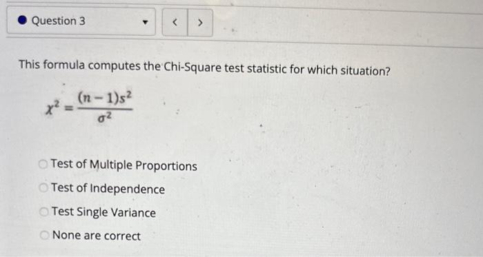 Solved This formula computes the Chi-Square test statistic | Chegg.com
