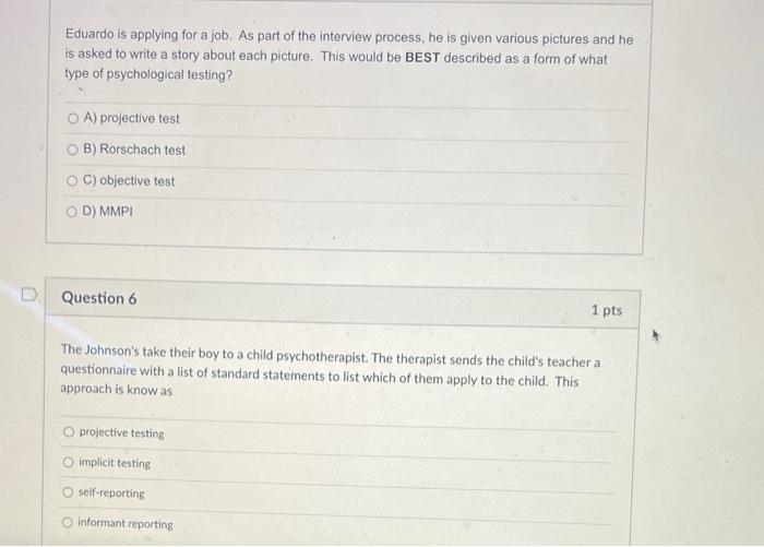 Solved Eduardo is applying for a job. As part of the | Chegg.com