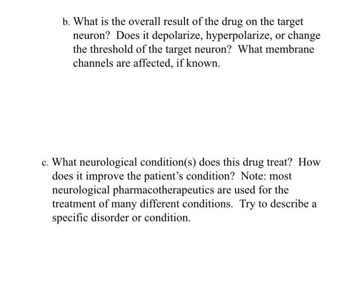 Solved 2. (6 points) The treatment of neurological and | Chegg.com