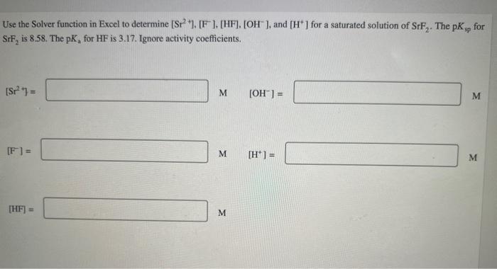 Solved Use the Solver function in Excel to determine | Chegg.com