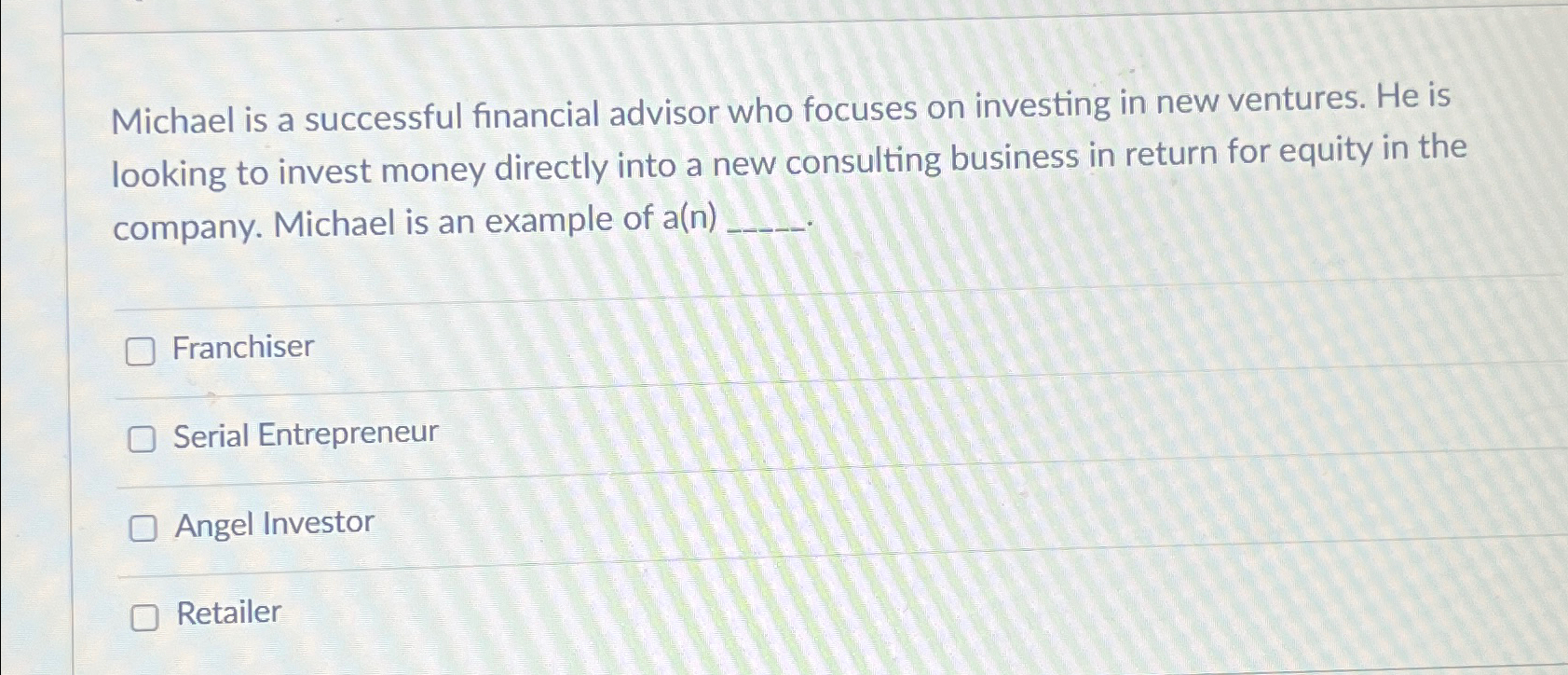 Solved Michael is a successful financial advisor who focuses | Chegg.com