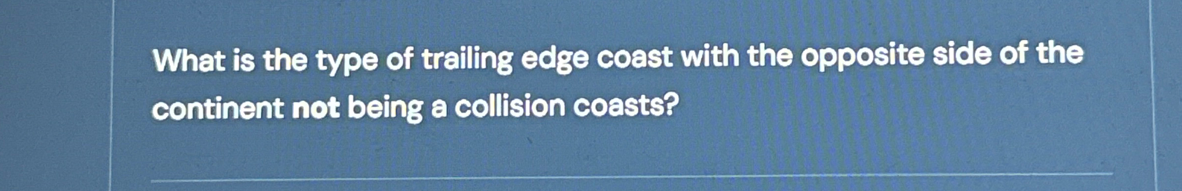 Solved What is the type of trailing edge coast with the | Chegg.com