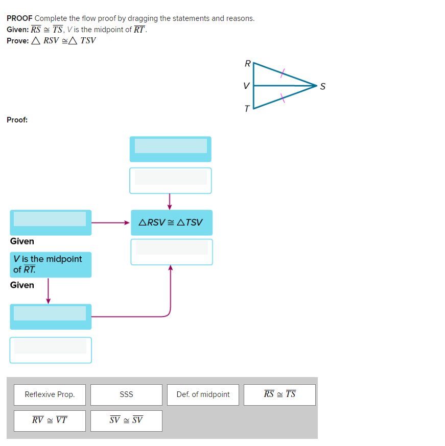 Solved PROOF Complete the flow proof by dragging the | Chegg.com