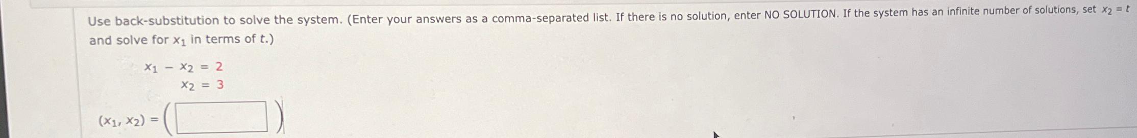 Solved and solve for x1 ﻿in terms of t.) | Chegg.com