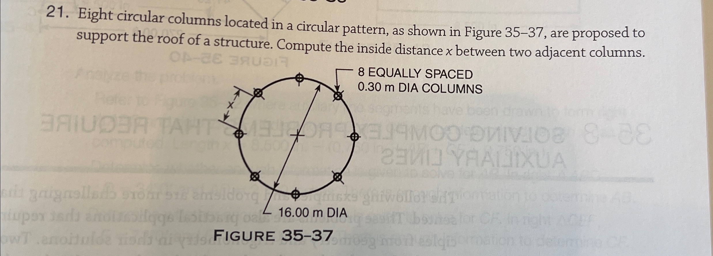Solved Eight circular columns located in a circular pattern, | Chegg.com
