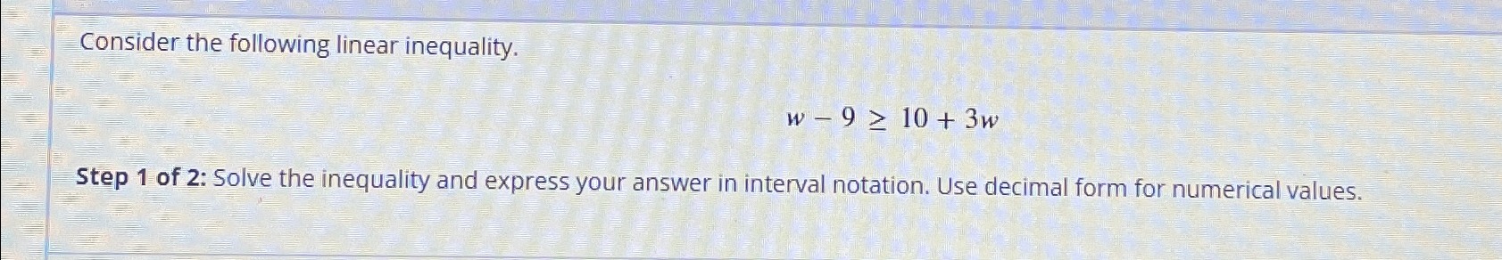 Solved Consider the following linear | Chegg.com