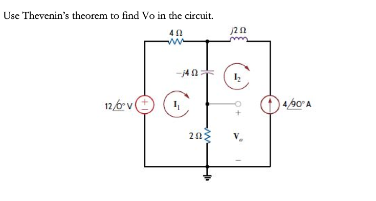 Solved Use Thevenin's theorem to find Vo in the circuit. | Chegg.com