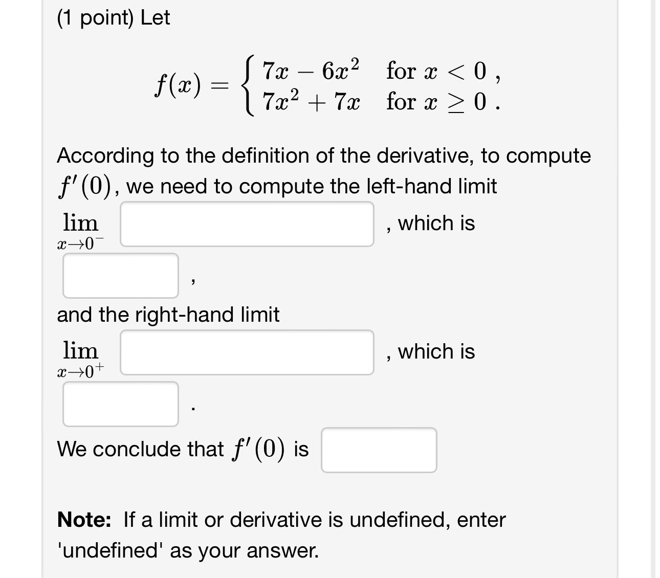 Solved (1 ﻿point) | Chegg.com