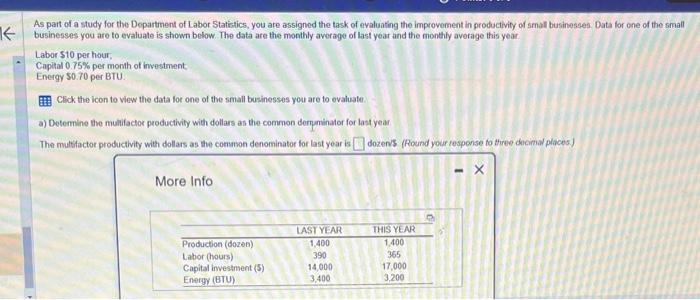 Solved As part of a study for the Department of Labor | Chegg.com