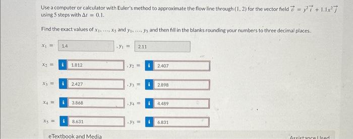 Solved Use a computer or calculator with Euler's method to | Chegg.com