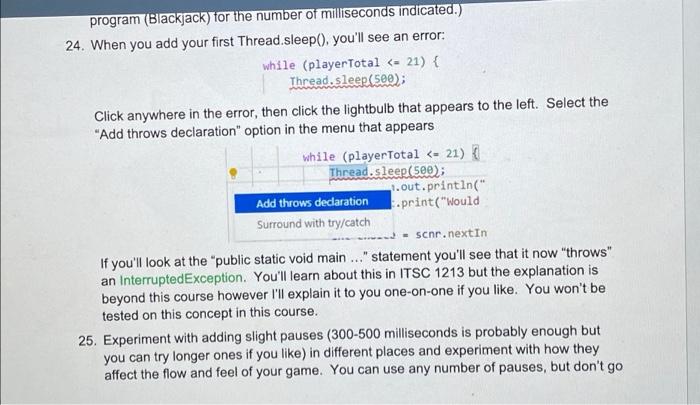 Solved Part A: Blackjack! 1. In this portion of the | Chegg.com