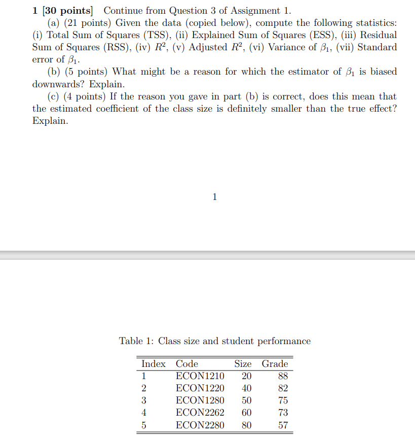 Solved Continue from Question 3 ﻿of Assignment 1.(a) (21 | Chegg.com