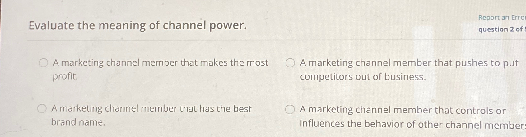 Solved Evaluate the meaning of channel power.Report an | Chegg.com