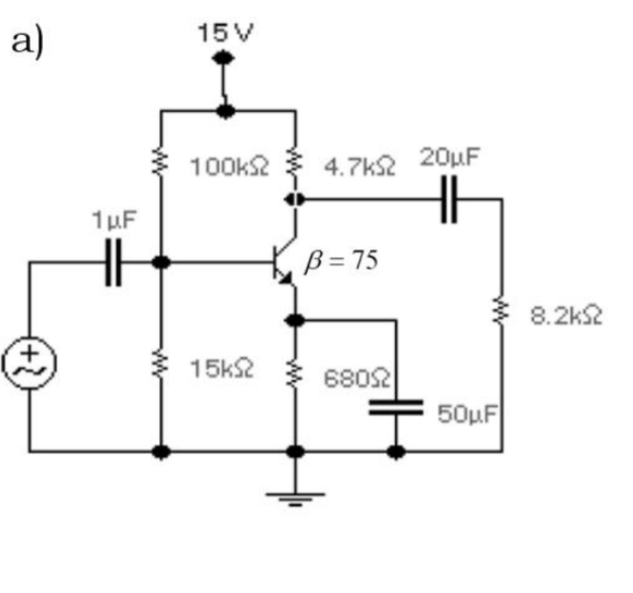 Solved Determine the operation point Q of the following | Chegg.com