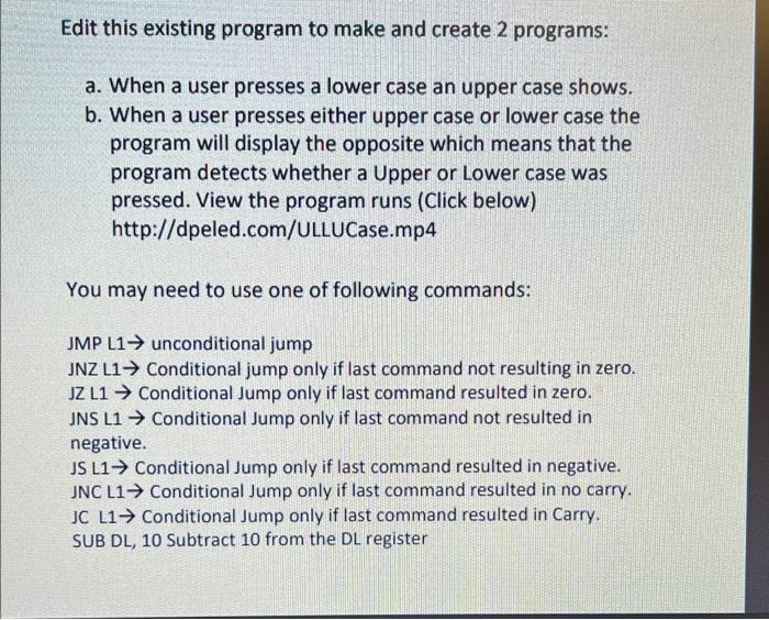 Solved Edit this existing program to make and create 2 | Chegg.com