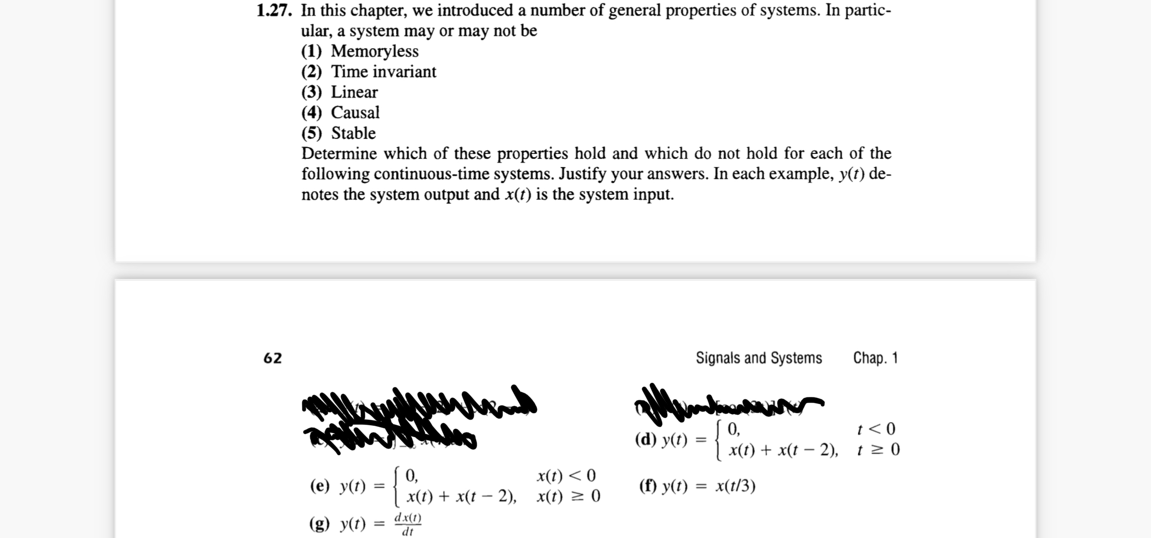 Signals & Systems - 2nd Edition1.27. ﻿In this | Chegg.com