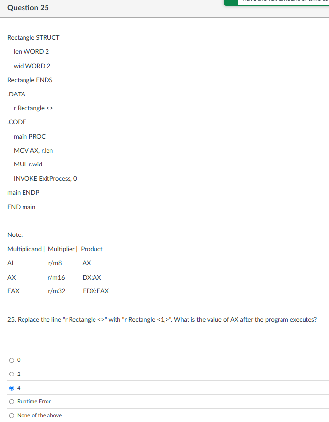Solved Rectangle STRUCTlen WORD 2wid WORD 2Rectangle | Chegg.com