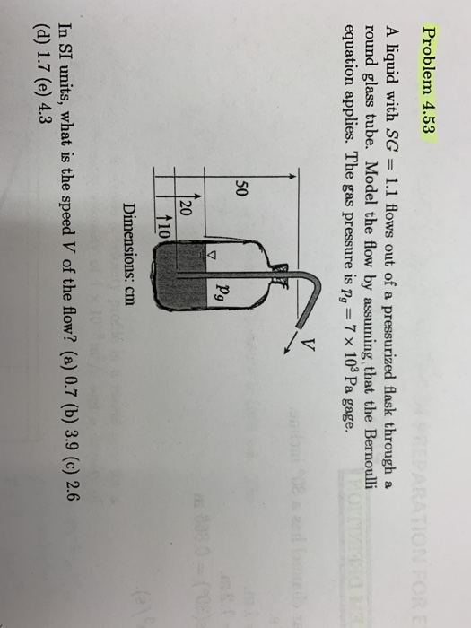 Solved Problem 4.53 A liquid with SG = 1.1 flows out of a | Chegg.com