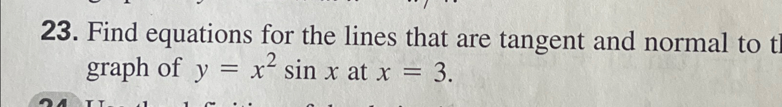 Solved Find equations for the lines that are tangent and | Chegg.com