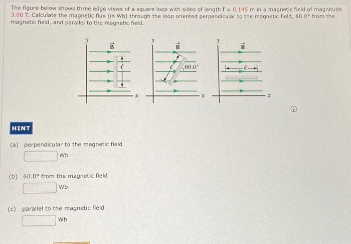 Solved The figure below shows three edge views of a square | Chegg.com