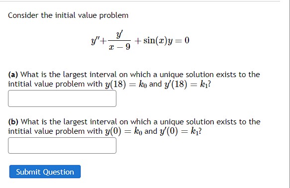 Solved Consider the initial value | Chegg.com