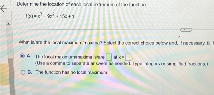 Solved K Determine the location of each local extremum of | Chegg.com
