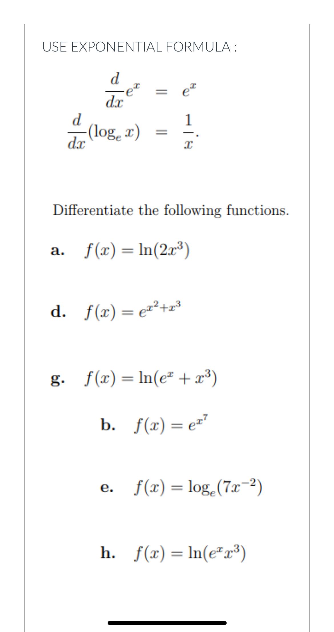 Solved USE EXPONENTIAL | Chegg.com