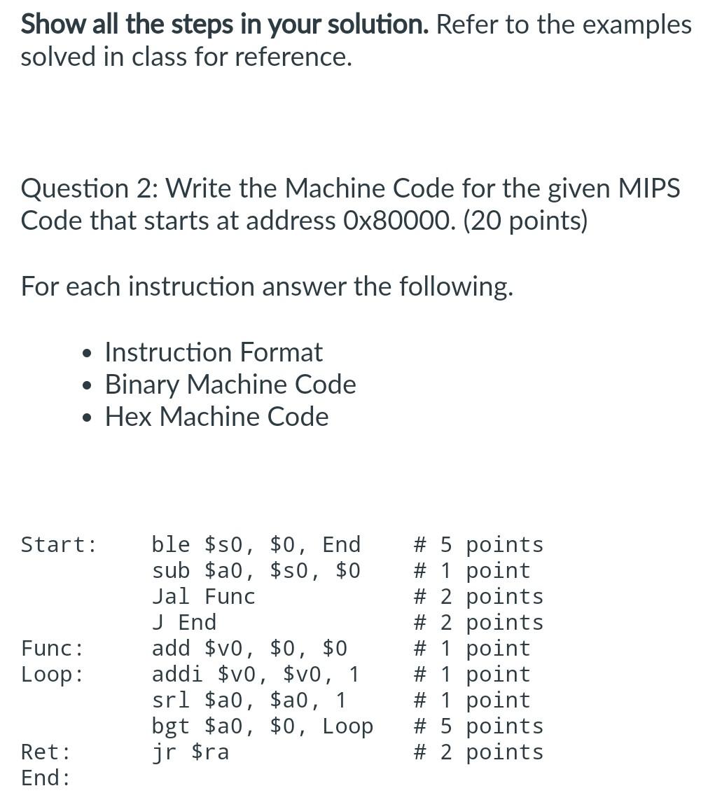 Solved Show All The Steps In Your Solution Refer To The 