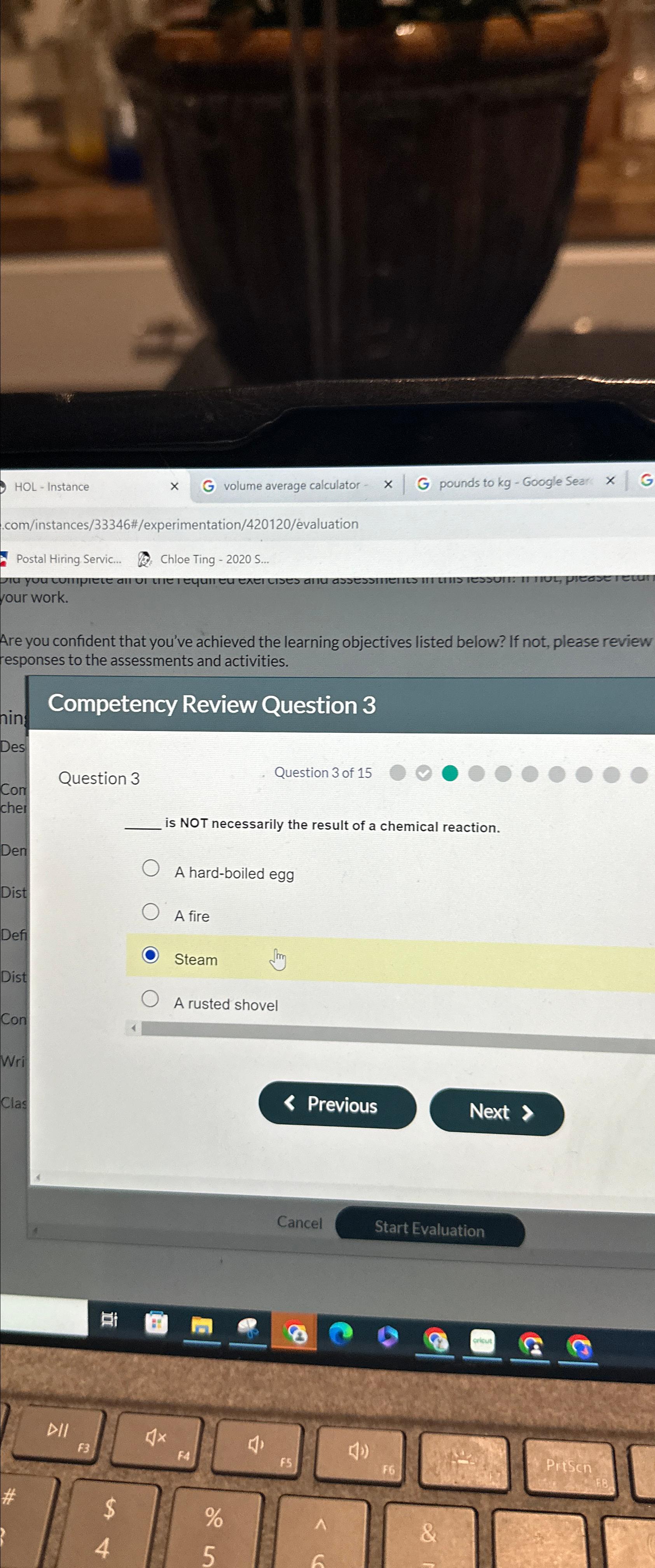 Solved HOL - ﻿Instancevolume average calculatorpounds to | Chegg.com
